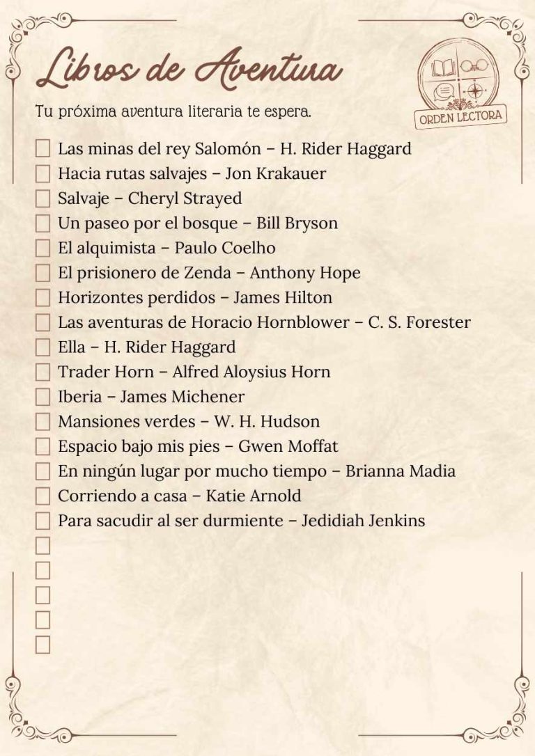 16 Libros Y Novelas De Aventura Y Acción Imperdibles Orden Lectora