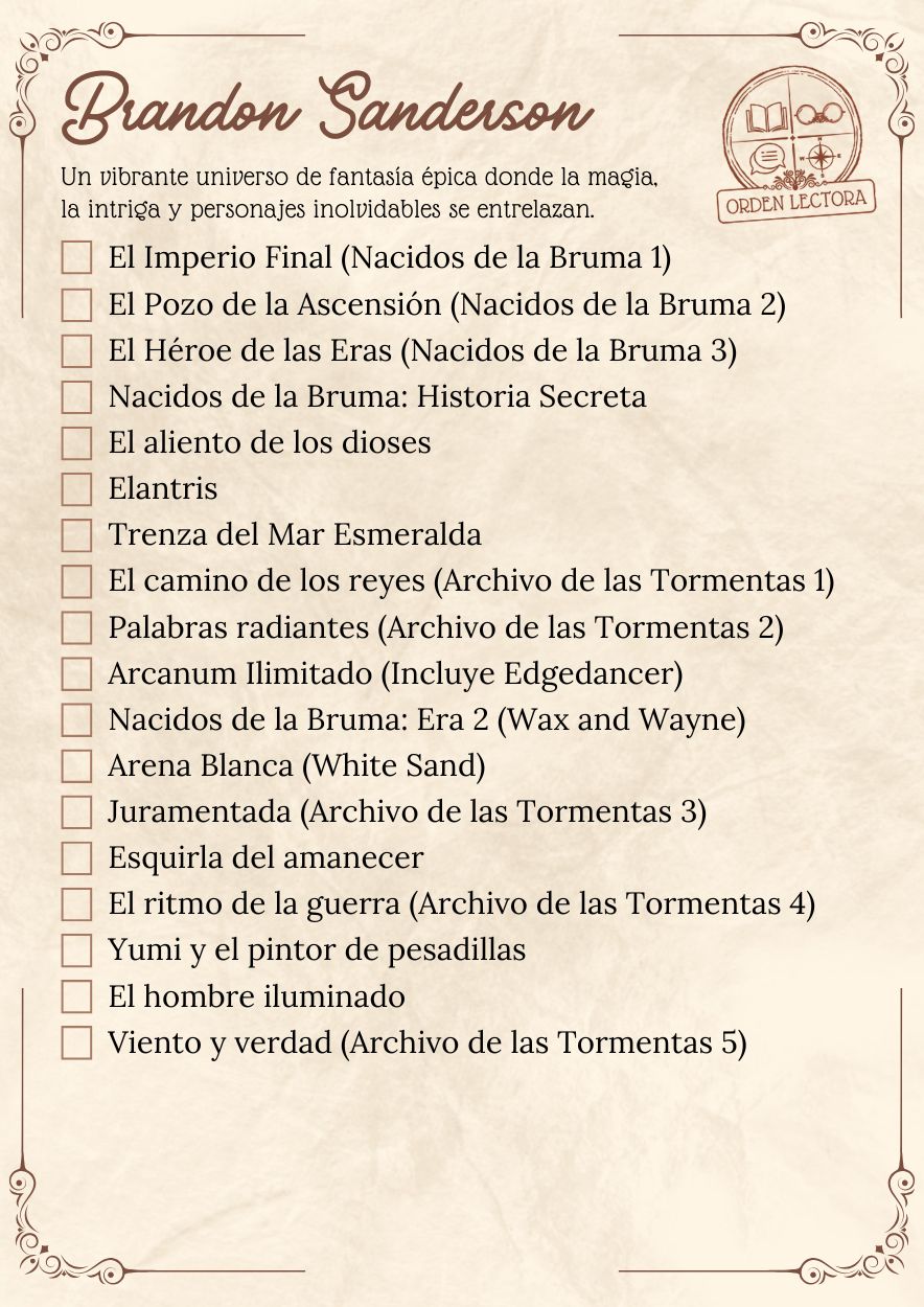 Brandon Sanderson te Revela la Ruta para Leer sus Libros en Orden ...
