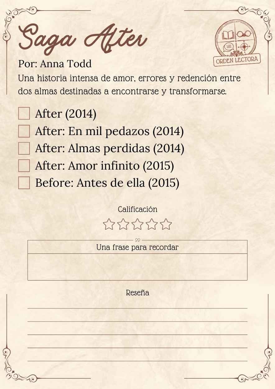 Orden de la Saga After (Según la Autora): Guía para No Perderte Nada ...