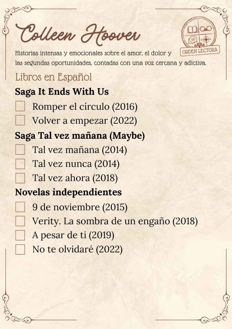 Colleen Hoover: Todos sus Libros en Español y en el Orden para Leerlos ...